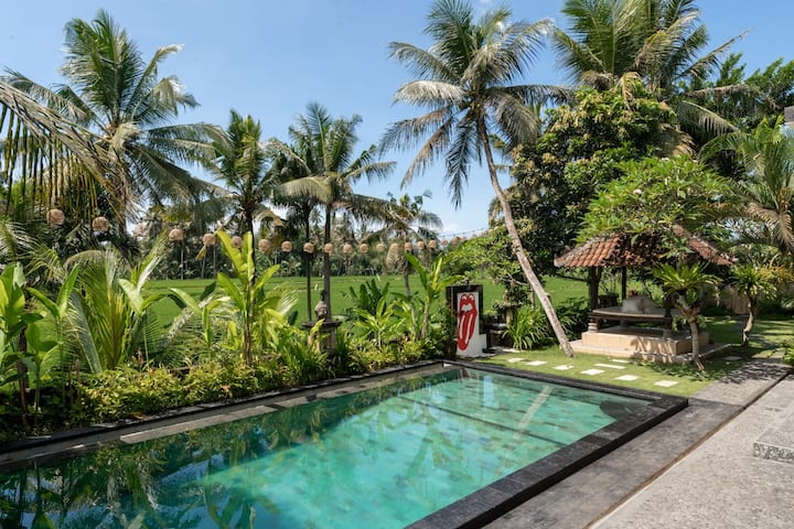 Villa With Pool, Garden, Rice Field & Jungle View - Gianyar