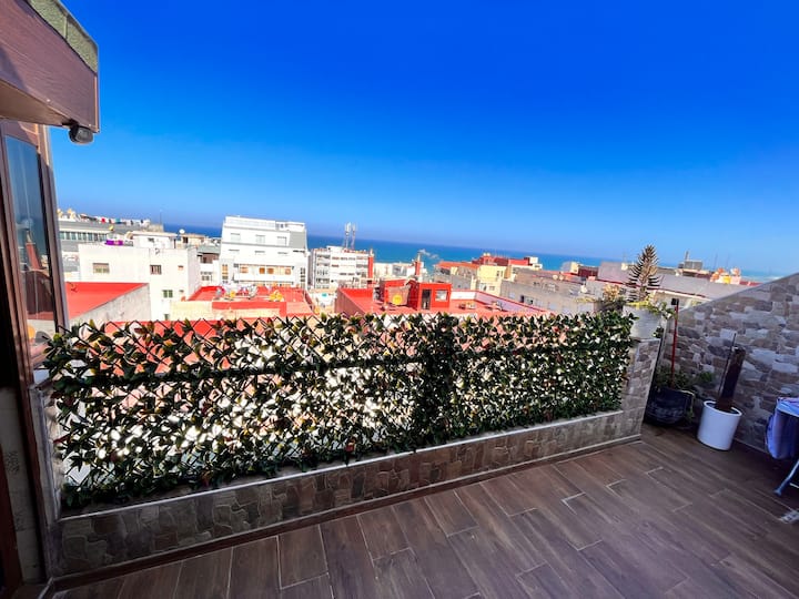 Magnifique Appartement Calme Avec Vue Sur Ocean - Rabat