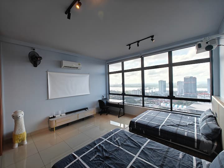 Js 02-twin Tower@studio 4-5 Pax - Woodlands