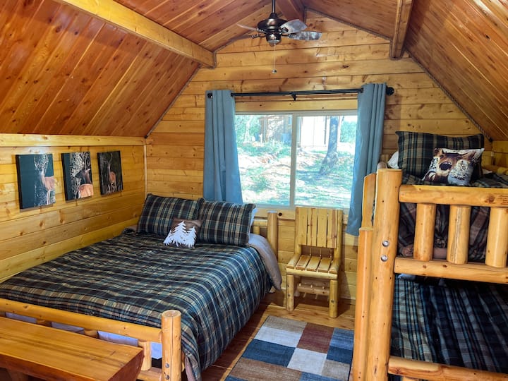 Whitetail Log Cabin At River's Edge Campground - Johnson City, TX