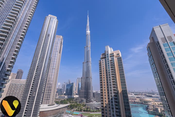 Vogue | Downtown Burj Khalifa View From Balcony - Dubai