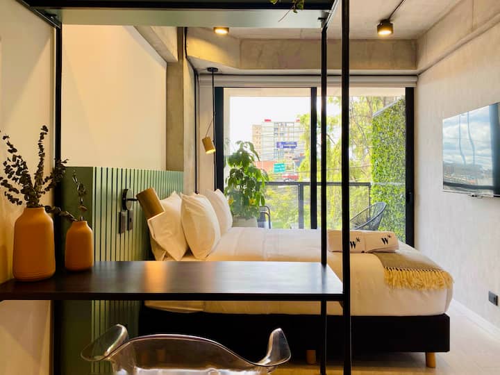 |Hf|  Brillante Loft Con Diseño Industrial En Polo - Bogota