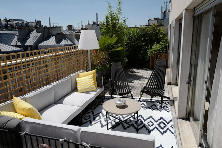 Wow Parc Monceau Penthouse With Ac, 45m2 Terrace - Paris