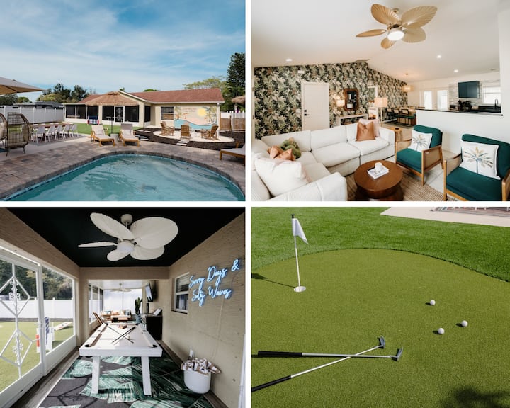 Heatd Pool + Puttputt + Close2img + Tropical Oasis - Bradenton, FL