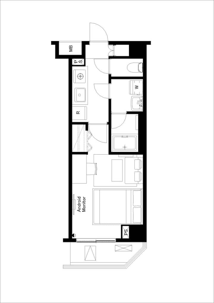 Beautiful White Base Room/401 - Aéroport de Tokyo-Haneda (HND)