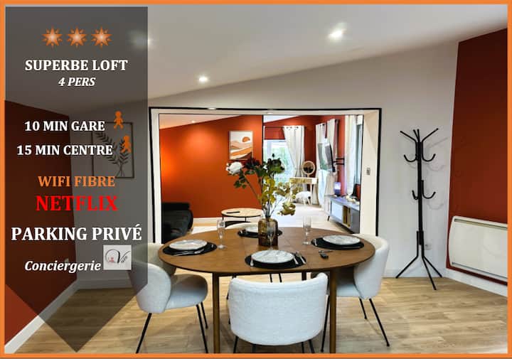 Loft "O'chalet" - 10 Min Gare - Parking Privé - Glisy
