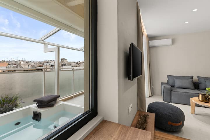 Hot Tub Penthouse Suite In Acropolis Area - Athens