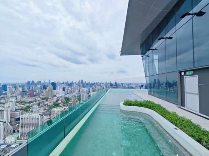 28 Days! 44 F Stunning View/270° Infinity Sky Pool - Bangkok