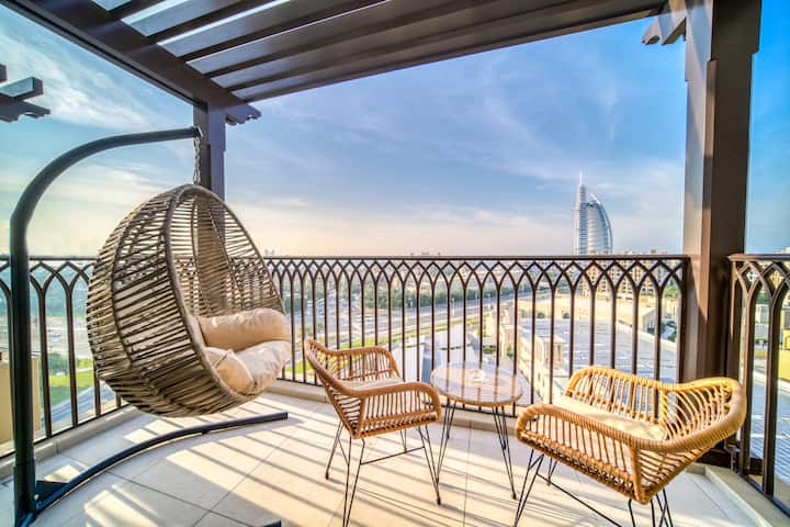 Luxury Madinat Living 2br|sea & Burj Al Arab Views - Dubai