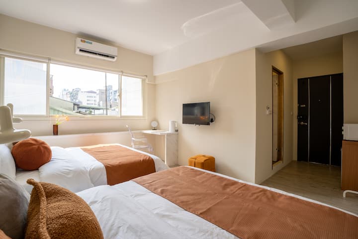 *Room C · 檒 | 2床1衛|電梯大樓|中山捷運站|中山商圈|商務區 1-4p - 선컹 구