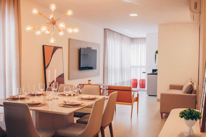 Lindo Apto Novo De 3 Quartos / 5 Min Da Praia - Itapema