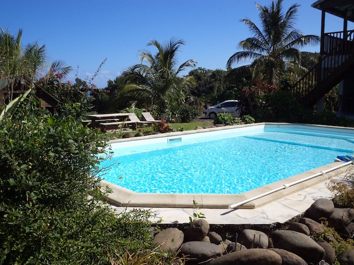 Gite Perroquets, 2 Chambres, Calme, Vue Mer - Guadeloupe