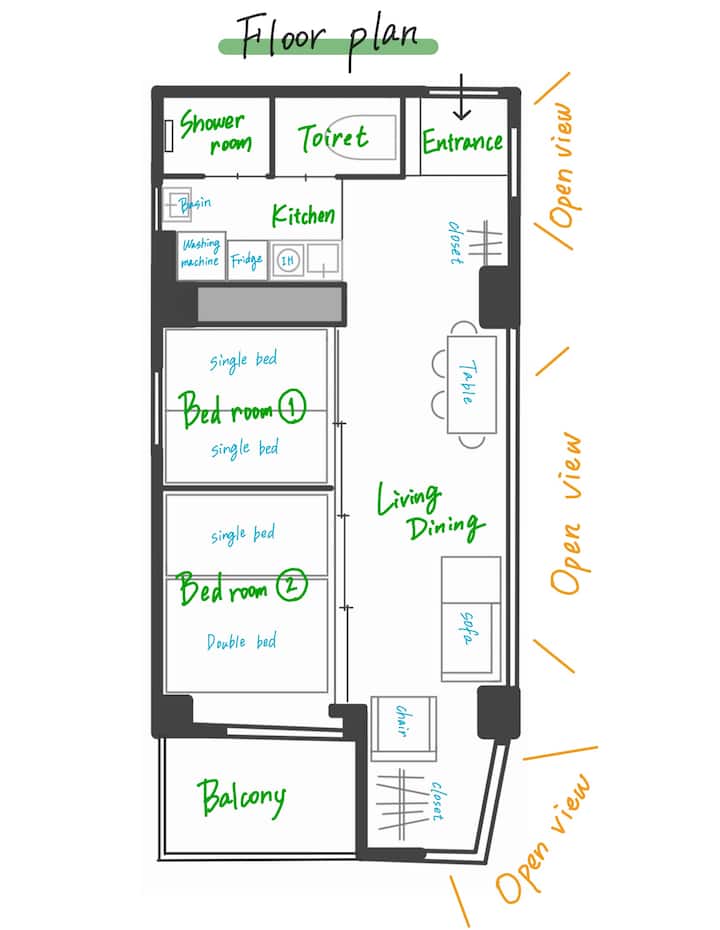 5 Min Walk From Ikebukuro Sta/2 Bedrooms /Max 6 - Ikebukuro