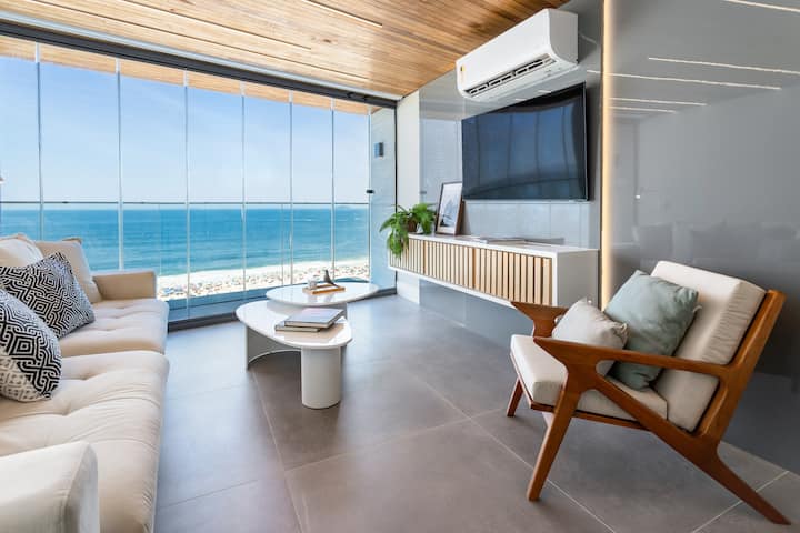 Retraite Chic De 2 Chambres Avec Vue Sur L'océan - Copacabana