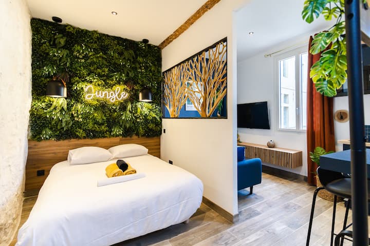 Jungle - Centre Ville Cosy Rénové & Climatisé - Nîmes