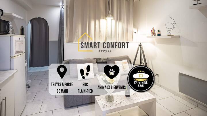 Smart Confort 9 - Appartement Confort Et Stylé - Troyes