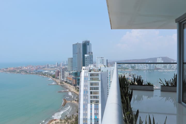 Frente Al Mar-vista Panorámica Al Centro Historico - Cartagena