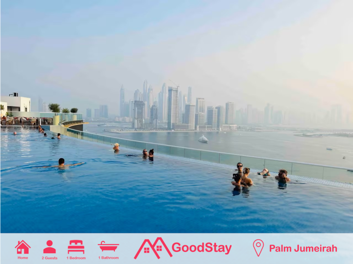 Palm View 1bdr, Rooftop Infinity Pool - Dubai