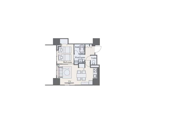New 1ldk! Walking Distance To The Snow Festival - Sapporo