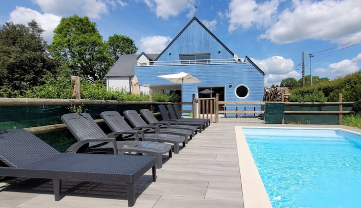 Villa Avec Piscine, Sauna, Spa, Billard, Babyfoot - Avranches