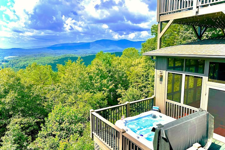 Spectacular Views-5br-hot Tub-game Rm-top Location - Suches, GA