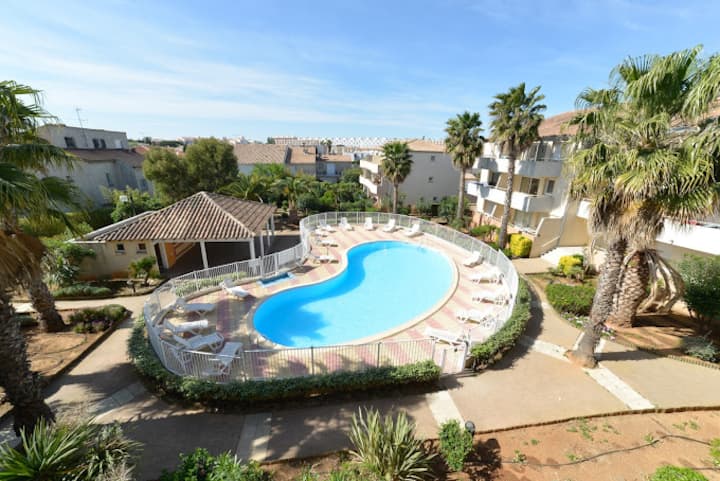 Appartement 2ch, Clim, Piscine, Garage, Mer - Le Grau-du-Roi
