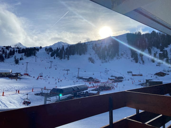 F2 6 Places 42m2 Vue Piste Avec Balcon Plein Sud - Belle Plagne
