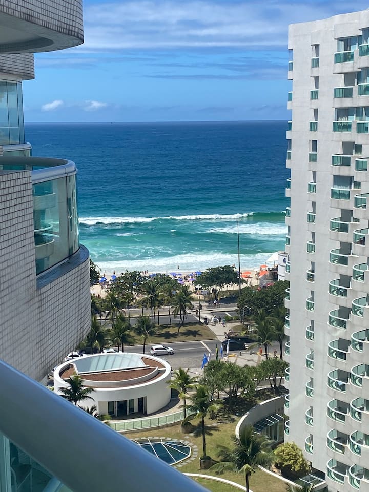 Flat Praia Barra  Vista Mar Resort Urbano Posto 4 - Rio de Janeiro