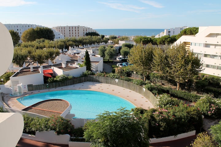 Appartement Vue Mer Dans Résidence Avec Piscine - La Grande-Motte