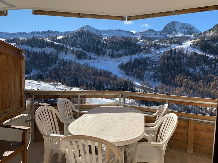 Beau T2, Vue Sur Les Pistes, Terrasses D'azur. - Isola