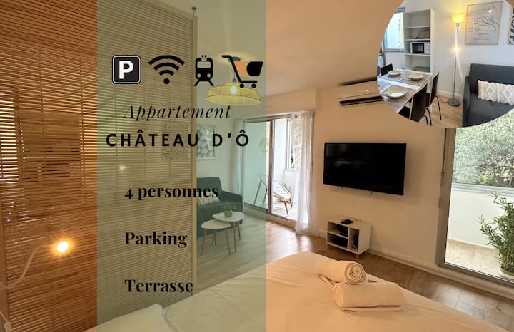 041 - Studio Le Château D'ô, Appart 4pers, Parking - Montpellier