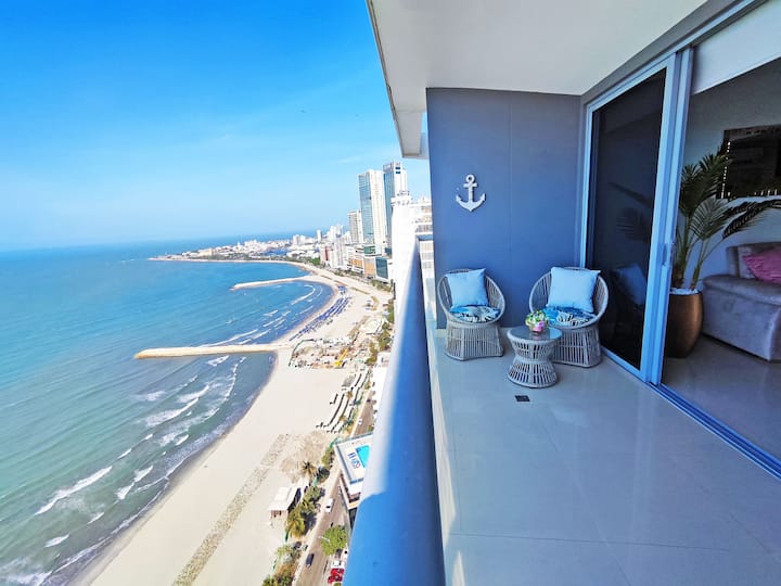 Piso 29, Caribe, Atardecer Y Lujo, Vista Al Mar - Cartagena de Indias