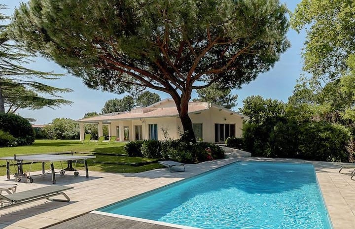 Pyla-sur-mer Grande Villa Avec Piscine Chauffée - Arcachon