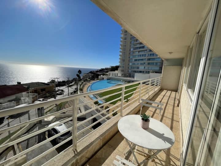 Bello  Depto En Reñaca - Viña del Mar
