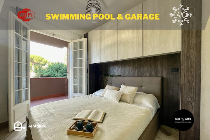 Appartement De 2 Pièces Avec Piscine,garage Et A/c - Loano