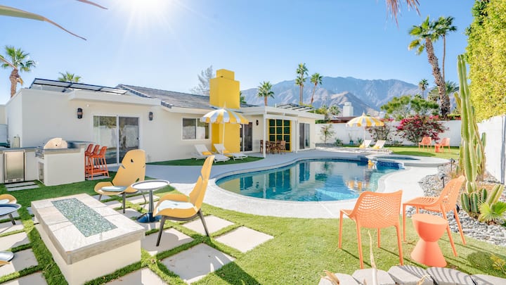 Midcenluxhome Wyard Sanctuary!pool/spa/bbqfire Pit - Palm Springs, CA