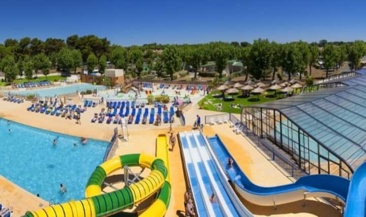 Bungallow Camping 5* Accès Plage - Vendres