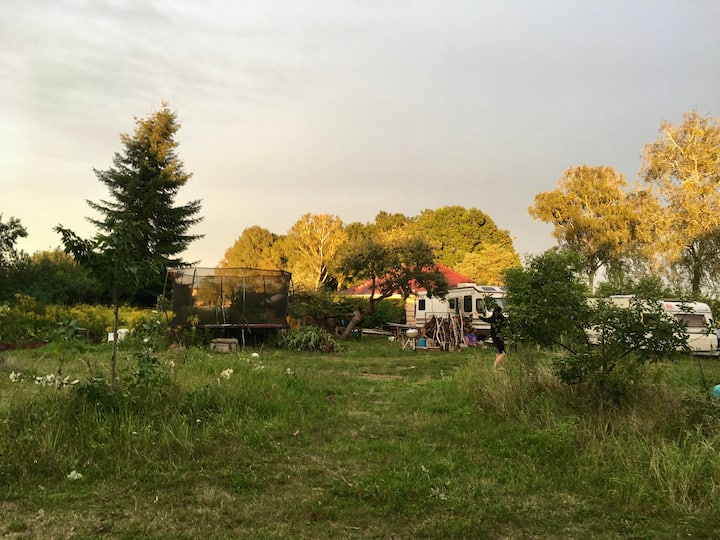 American Motorhome In Countryside - Neustrelitz