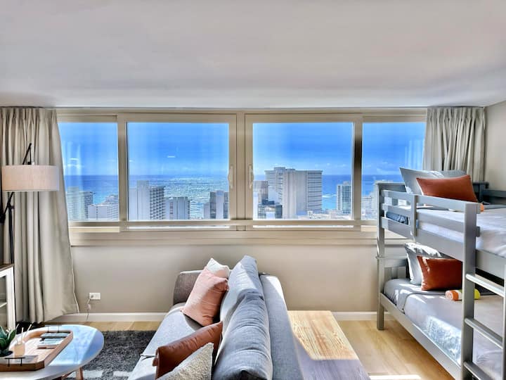 36fl-upscale Ocean View 1br-waikiki Vacation Home~ - Honolulu