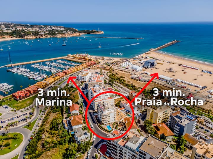 Riomar Lk-02, On The 1st Line, Sea View, Pool - Portimão