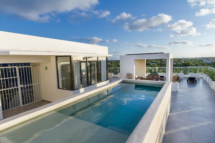 Boho Studio +  Pool + Gym & Parking - Playa del Carmen