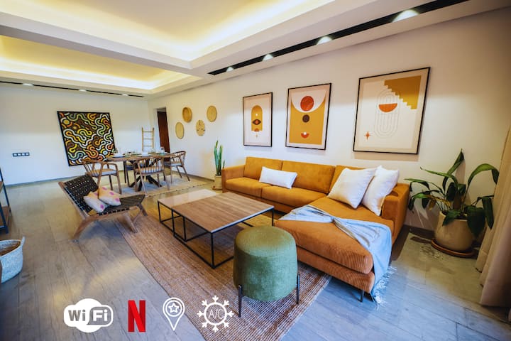 Appart 2ch-clim,parking&terrasse-central-4/5guests - Marrakesh