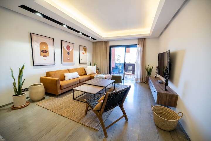 Appart 2ch-clim,parking&terrasse-central-4/5guests - Marrakech