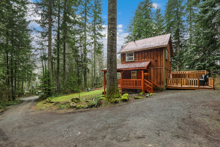 Papa's Cabin - Hot Tub/3 Beds/covered Deck & Grill - Ashford, WA