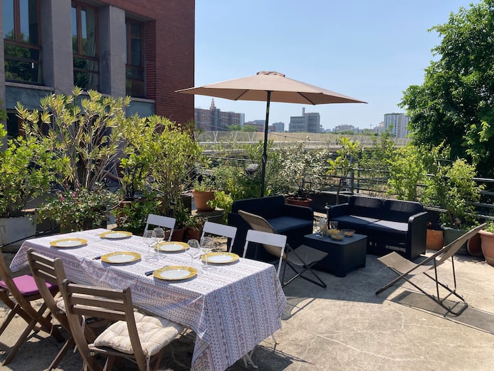 Loft 3 Chambres 146 M2, Terrasse, Vélos, Lumineux - Bagneux