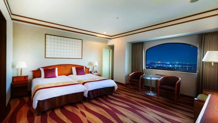 Corner Twin Room With View Bath Non-smoking  5 Ppl - Kobe
