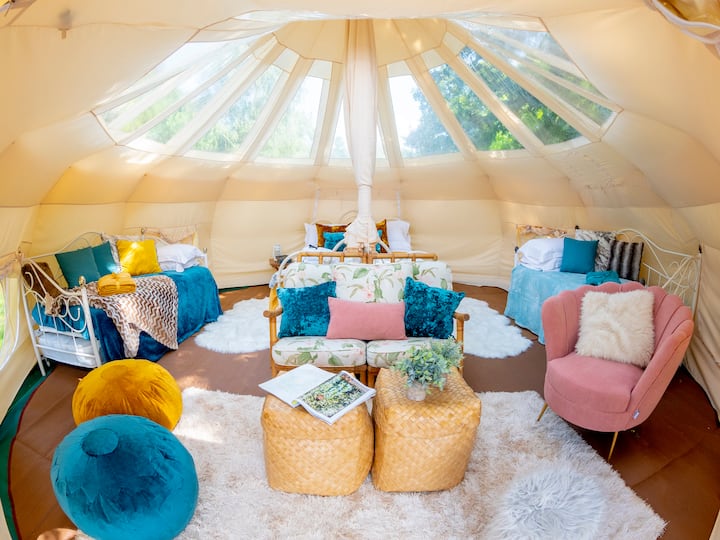 Luxury Glamping Private Hot Tub Toilet Shower X 6 - Cotswolds