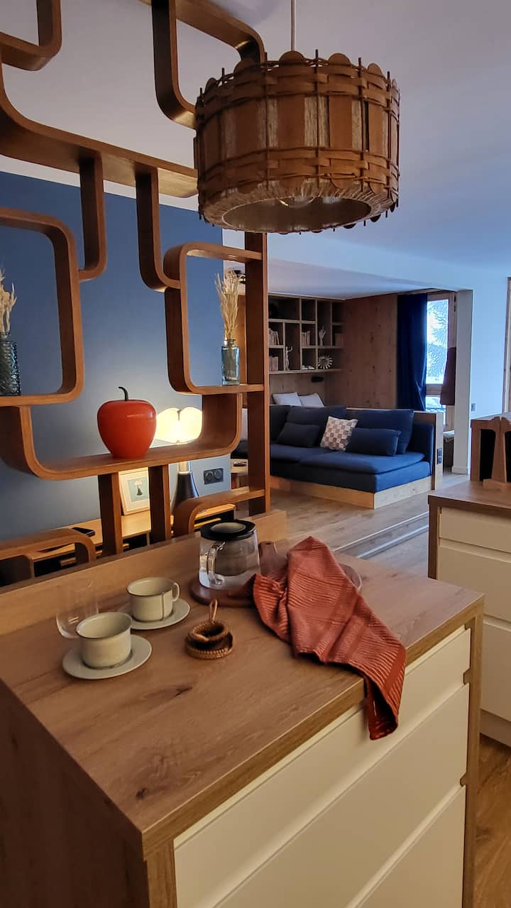 Arc 1800 Appartement 80m² 3 Ch. Sauna Poêle à Bois - Peisey-Vallandry