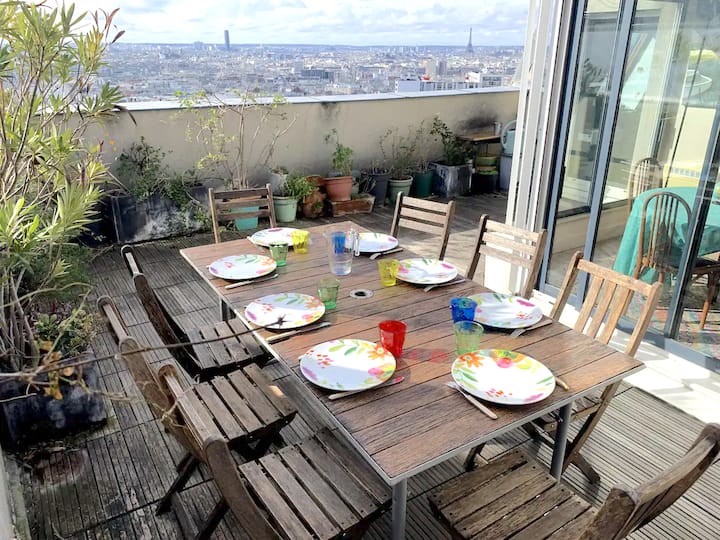 Duplex Paris 180° Terrasse 20 M², 4 Ch. 2 Parkings - Paris