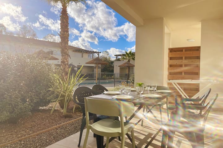 T3 Cosy Neuf En Bord De Mer, Piscine, Parking - Corsica